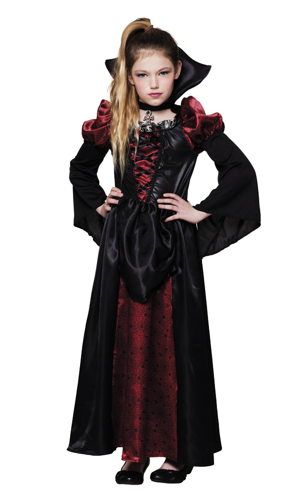 04-9V Vampyyri kuningatar Halloweenasu - Hauskakauppa.fi verkkokauppa